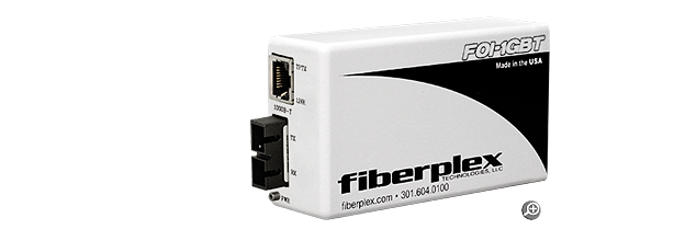 FiberPlex FOI-1GBT Ethernet-to-Fiber Converter | 1000BASE-T Isolator ...